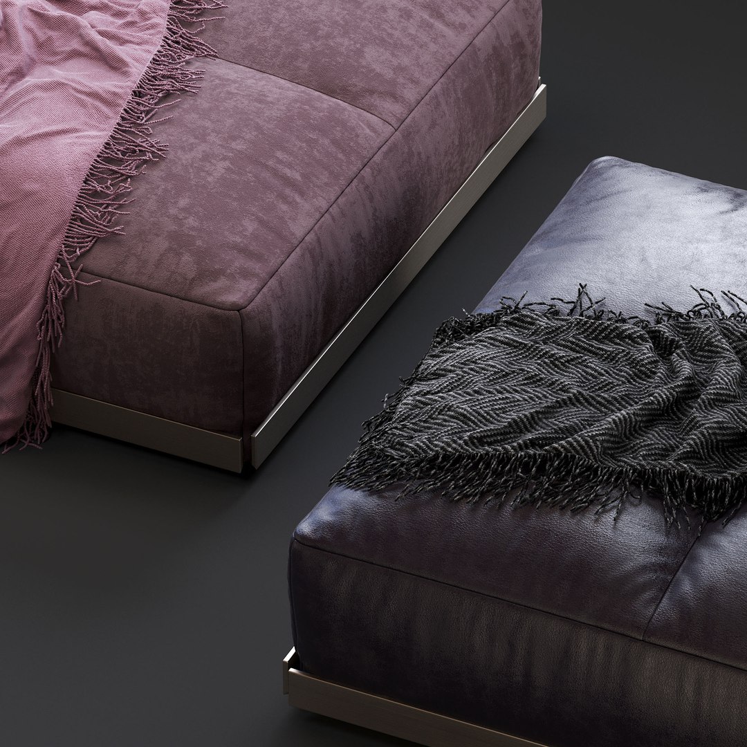 3D minotti pouf west ottoman model - TurboSquid 1564138