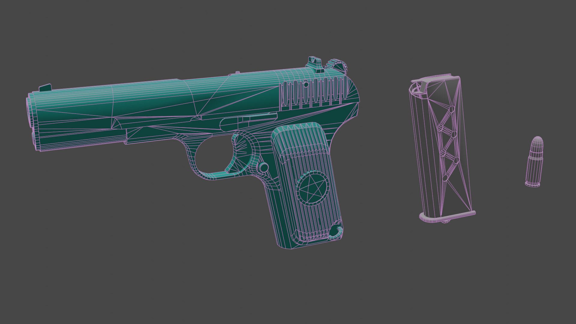 3D AAA Low-Poly TT Tokarev Pistol FPS VR Model - TurboSquid 2236102