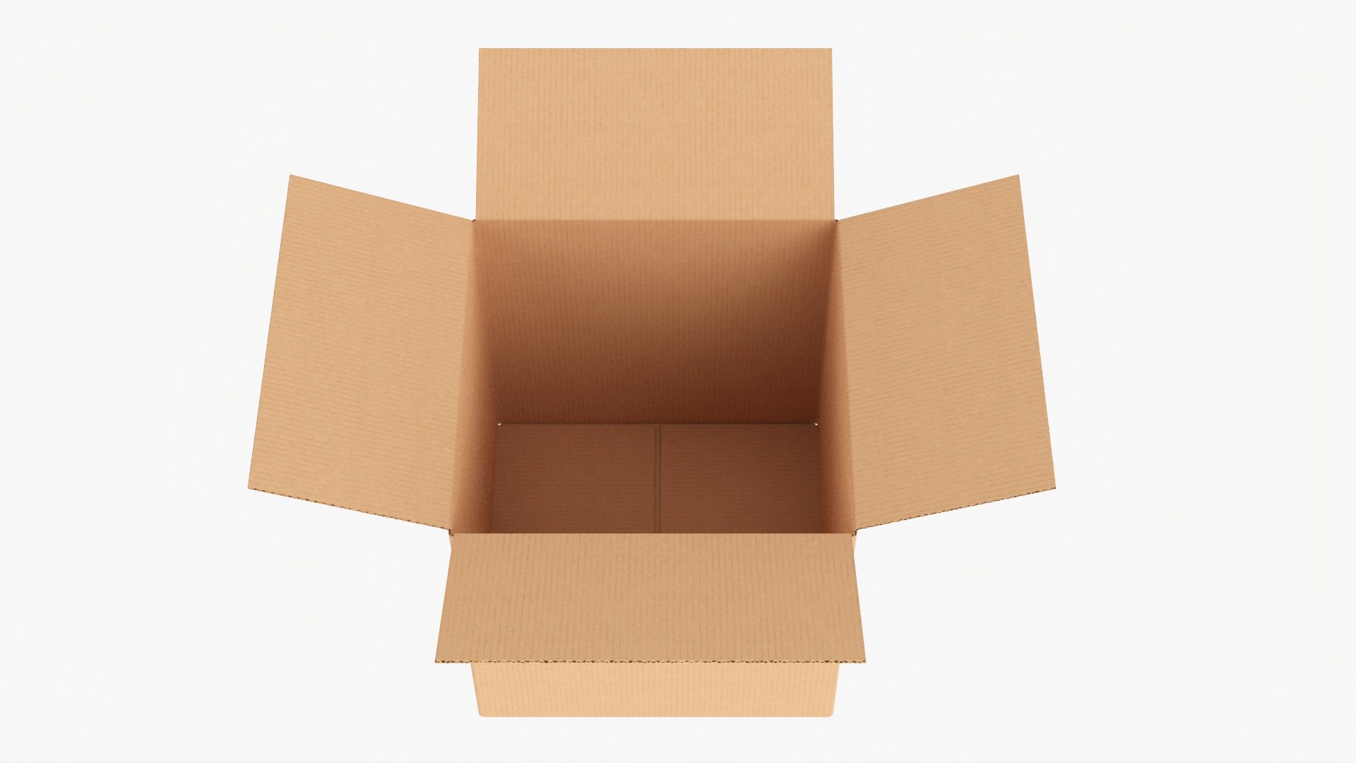 Open Cardboard Box Mockup 03 3D Model - TurboSquid 1766358