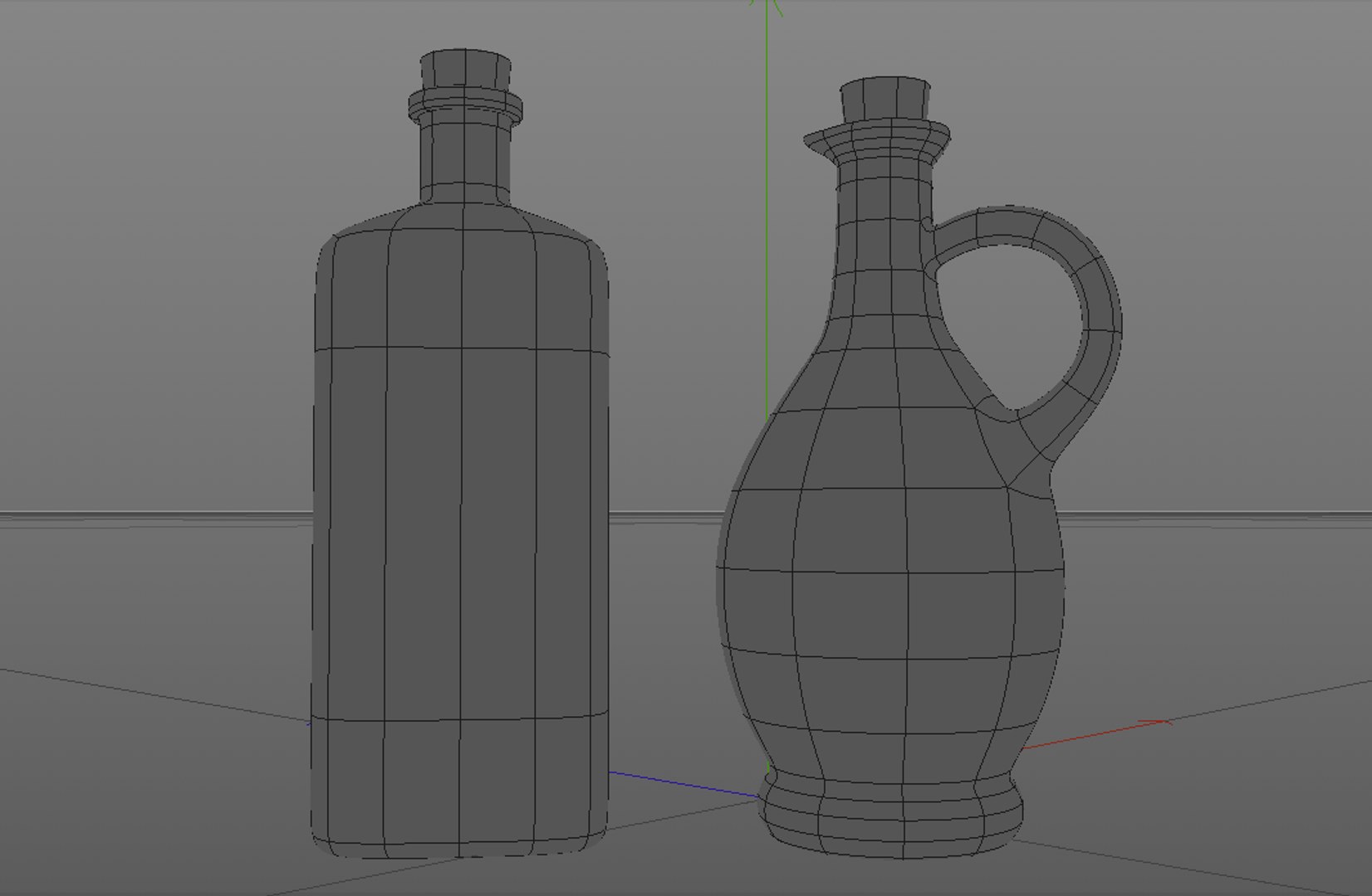 3d model of olive oil bottles