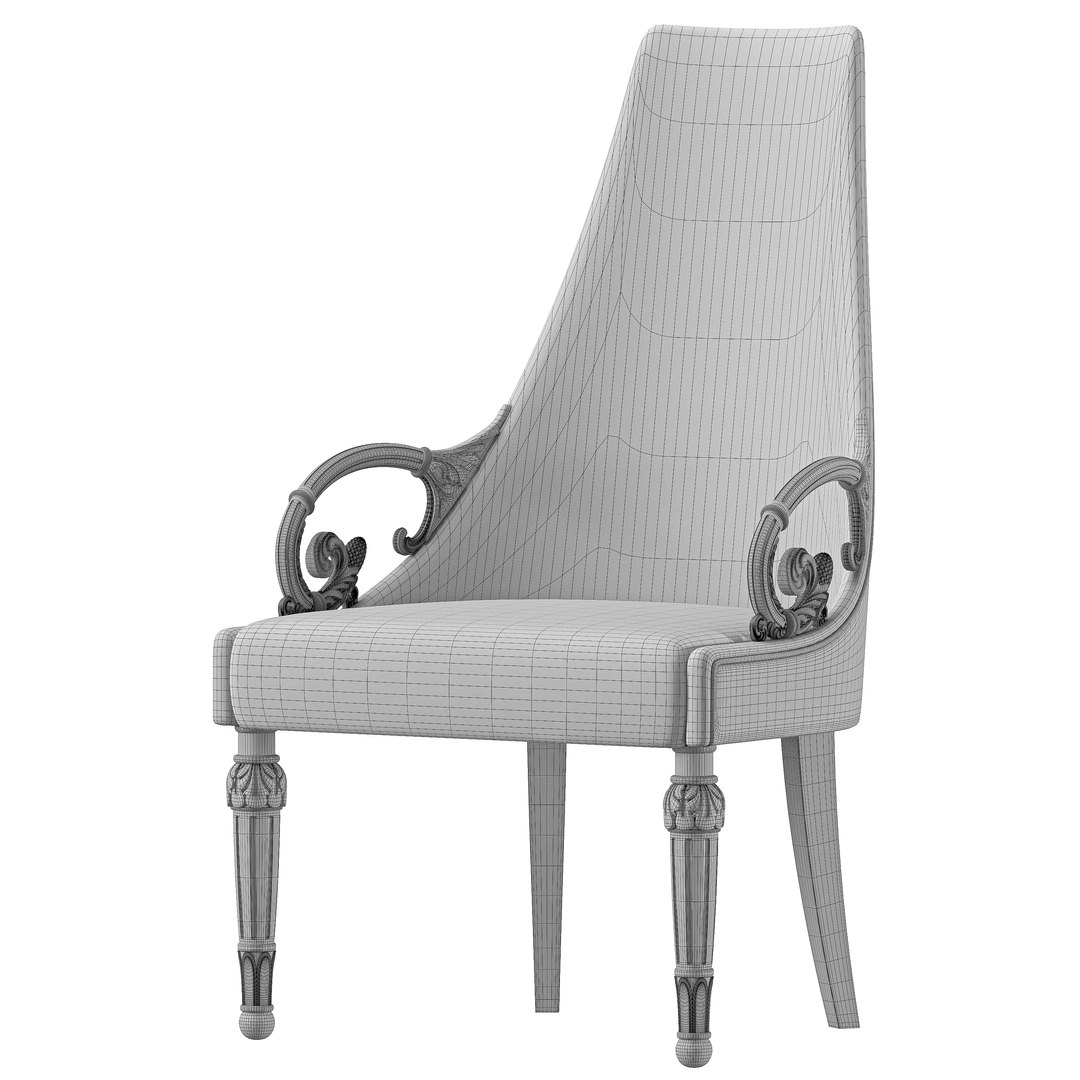 Versace Home Vanitas Round Dining Table and chair 3D model - TurboSquid ...