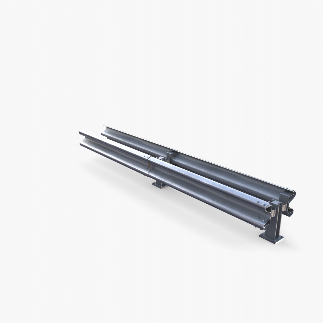 3D Tileable Double Sided Traffic Barrier Guardrail V2 - TurboSquid 2072146