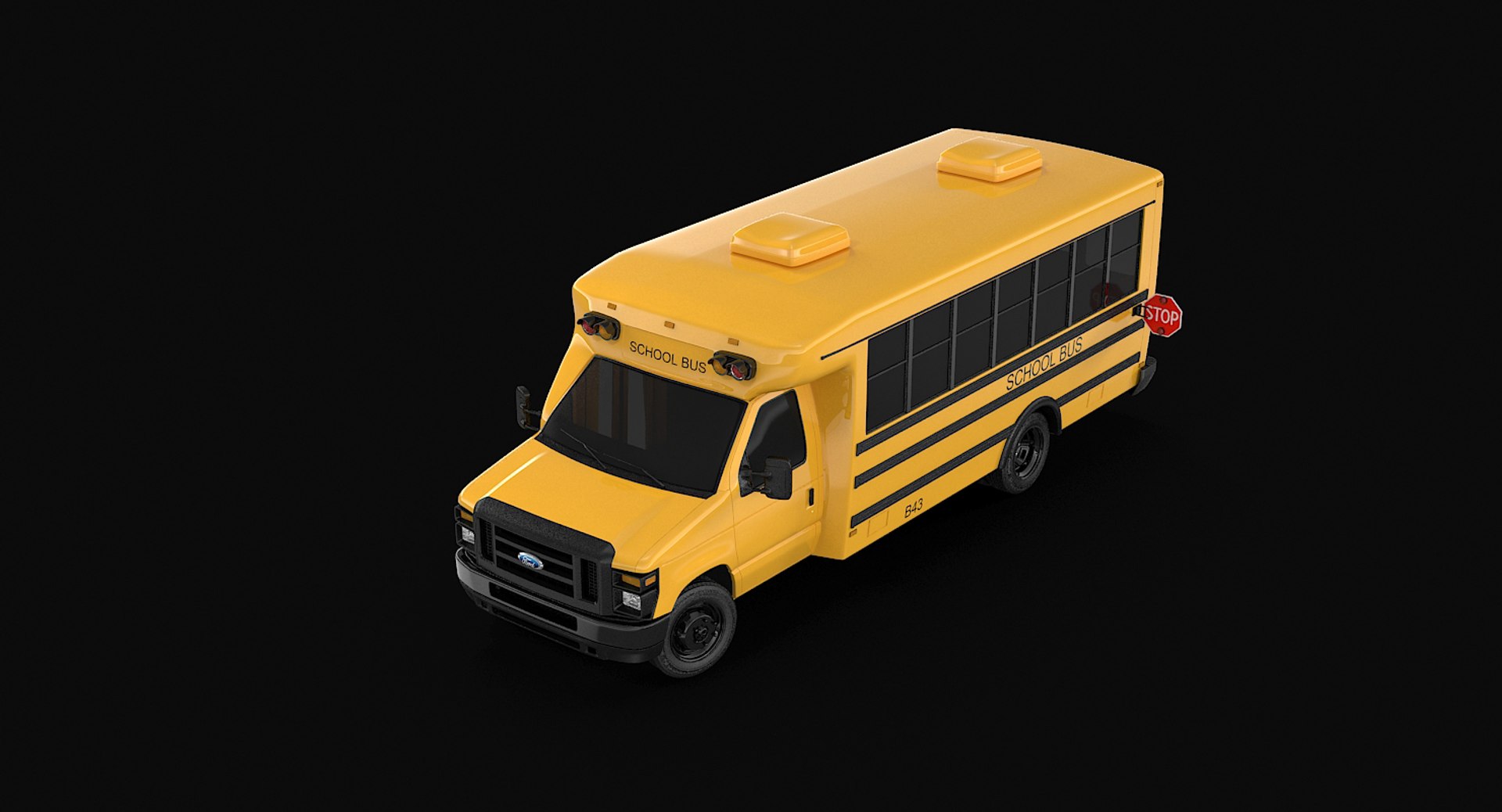 3D School Bus Model - TurboSquid 1053306