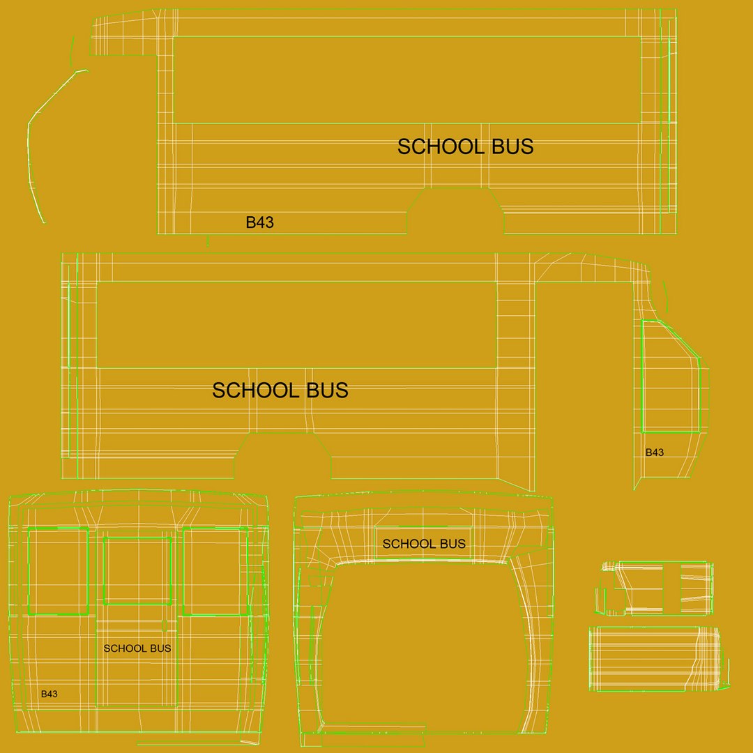 3D School Bus Model - TurboSquid 1053306