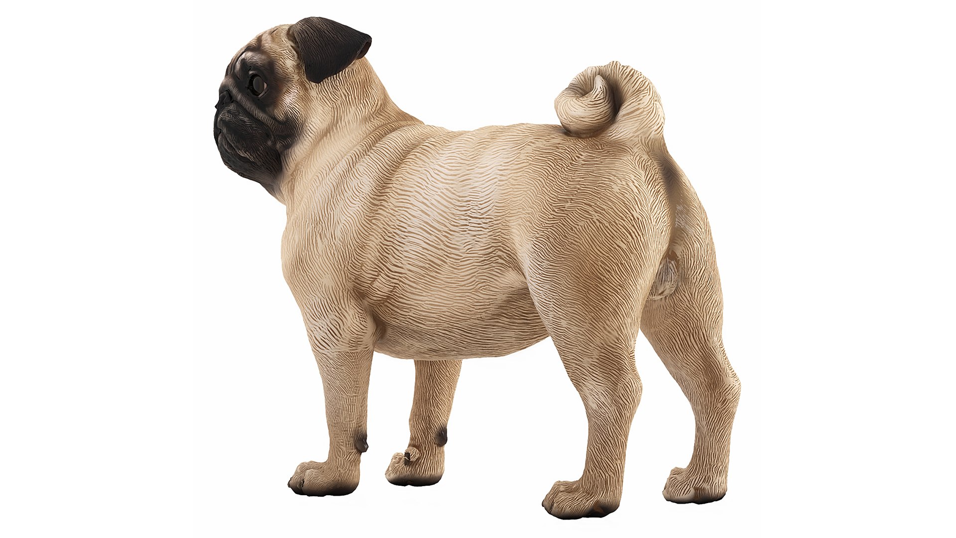 Pug Dog Figurine 3D Model - TurboSquid 2262394