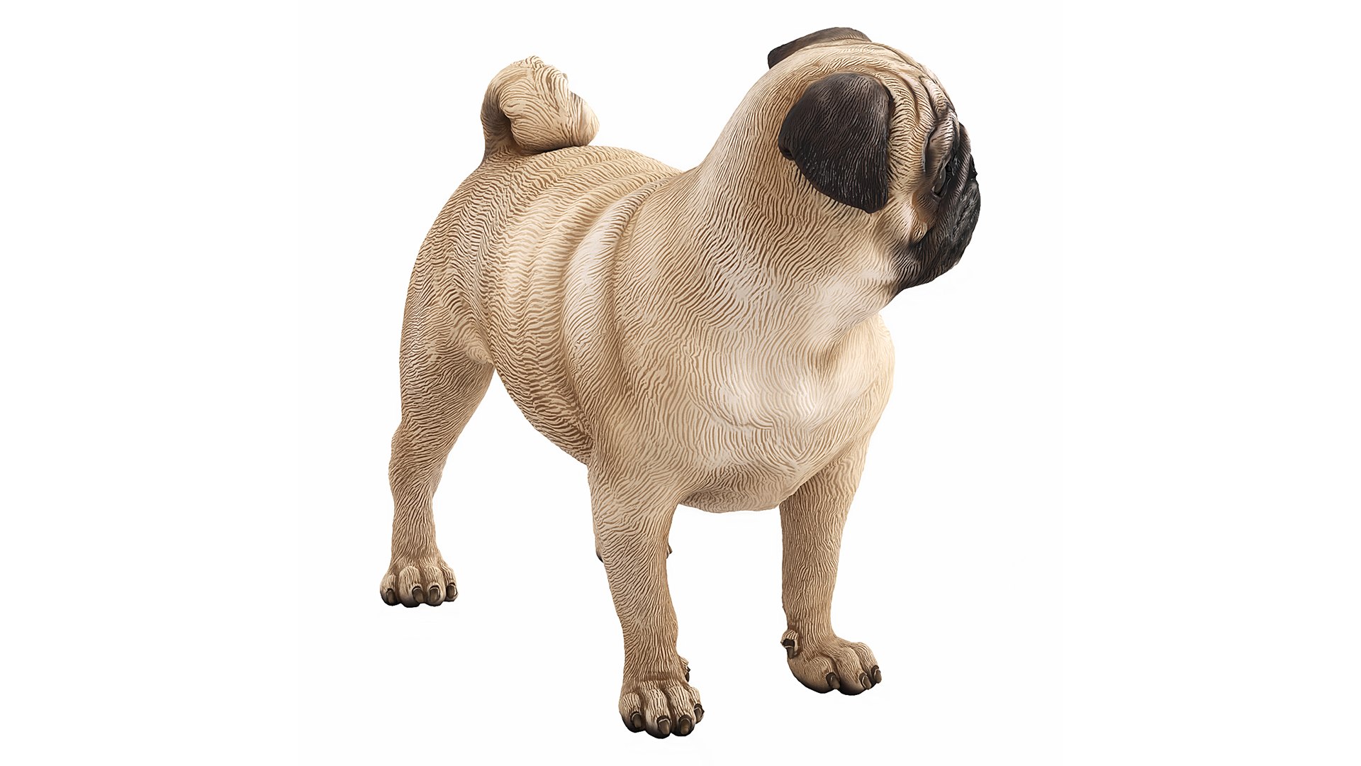 Pug Dog Figurine 3D Model - TurboSquid 2262394
