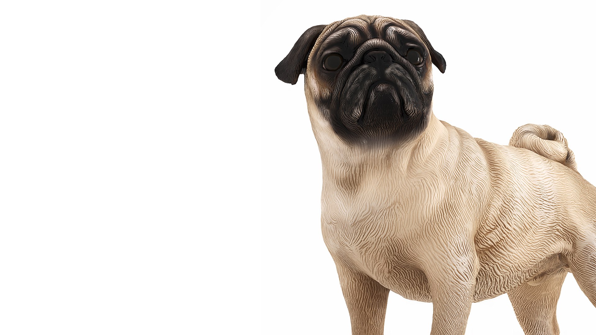 Pug Dog Figurine 3D Model - TurboSquid 2262394