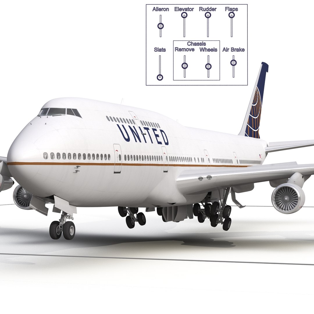 3d boeing 747 300 united