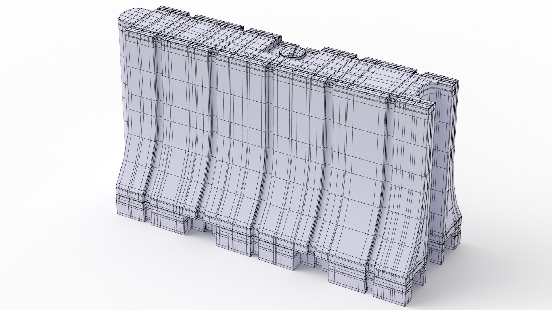 Plastic Traffic Barrier 04 3D - TurboSquid 2069437