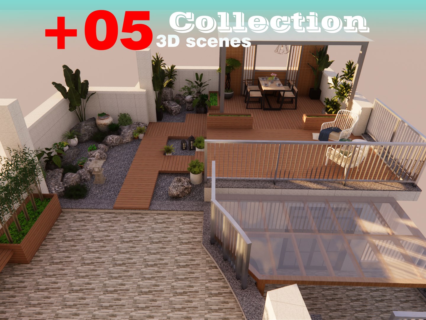 modelo 3d Patio Backyard and Garden-A7 - TurboSquid 2039335