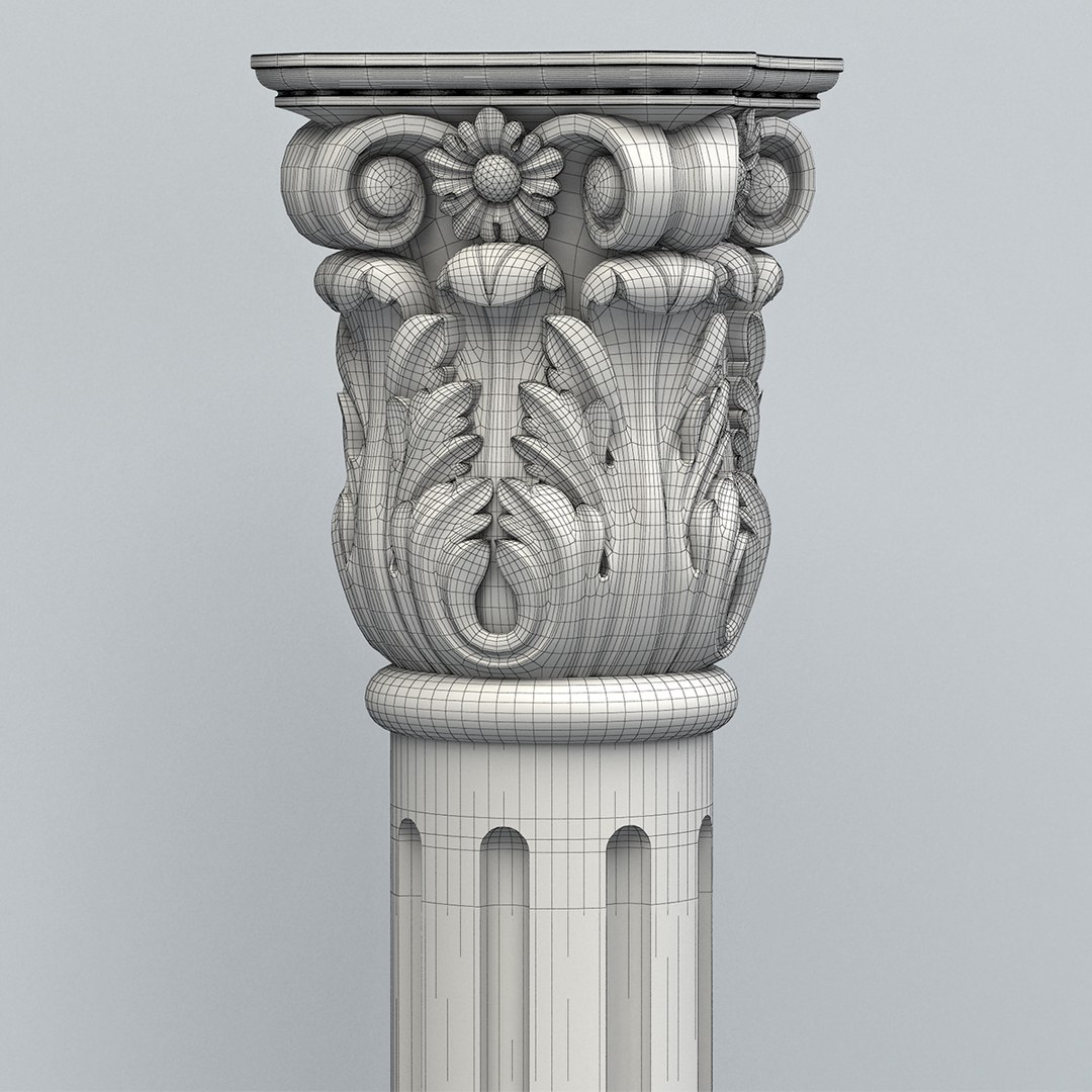 3d Carved Column
