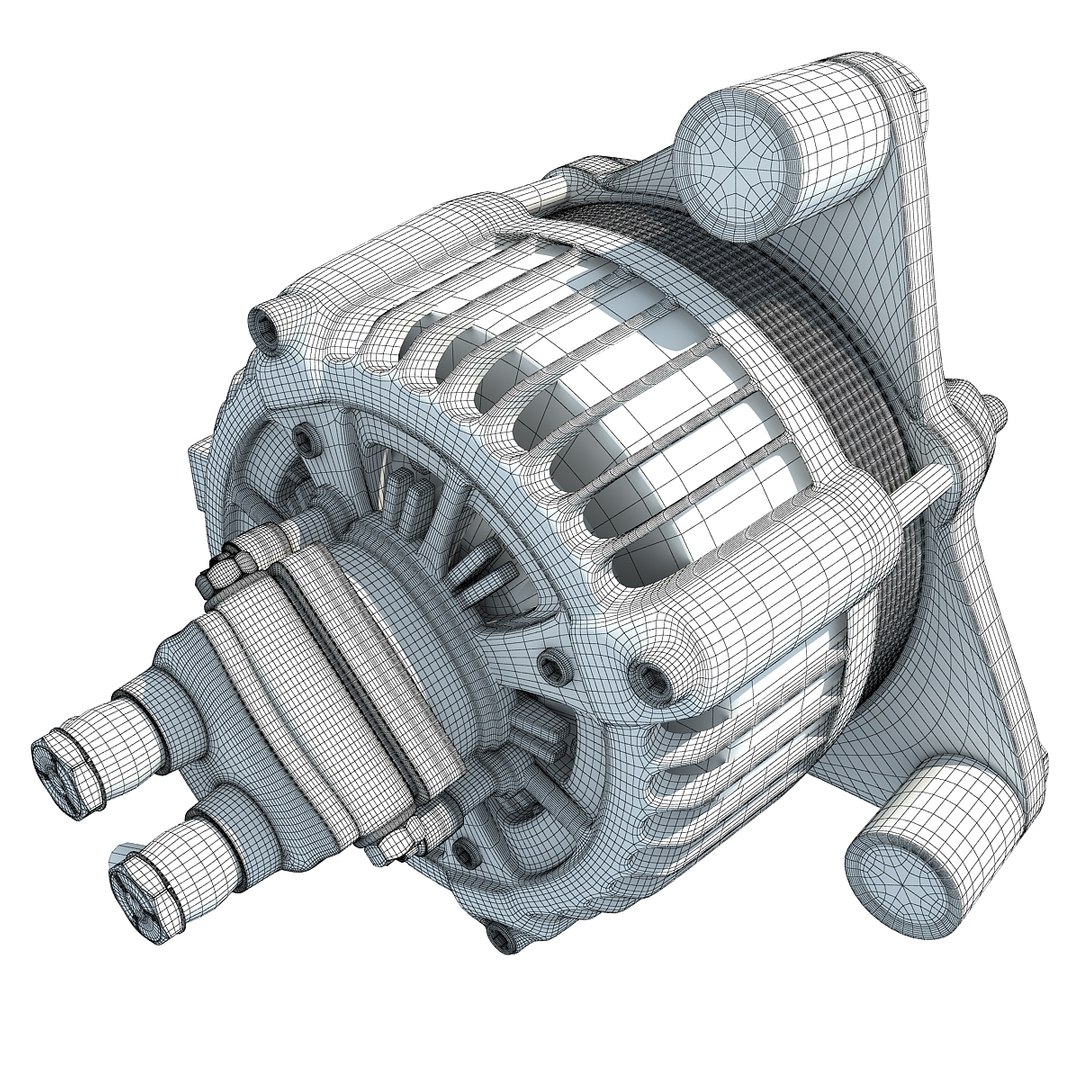 3d Alternator Engine Car Model