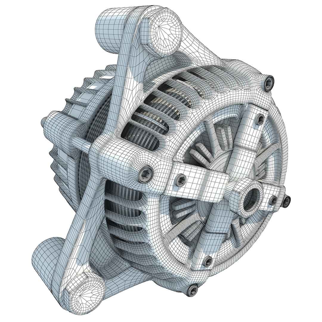 3d alternator engine car model