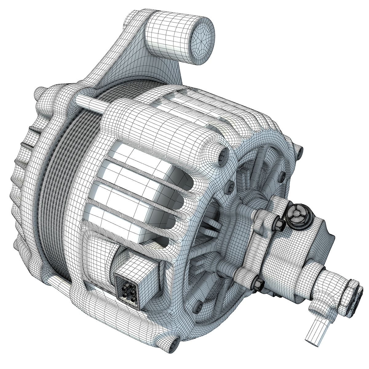 3d alternator engine car model
