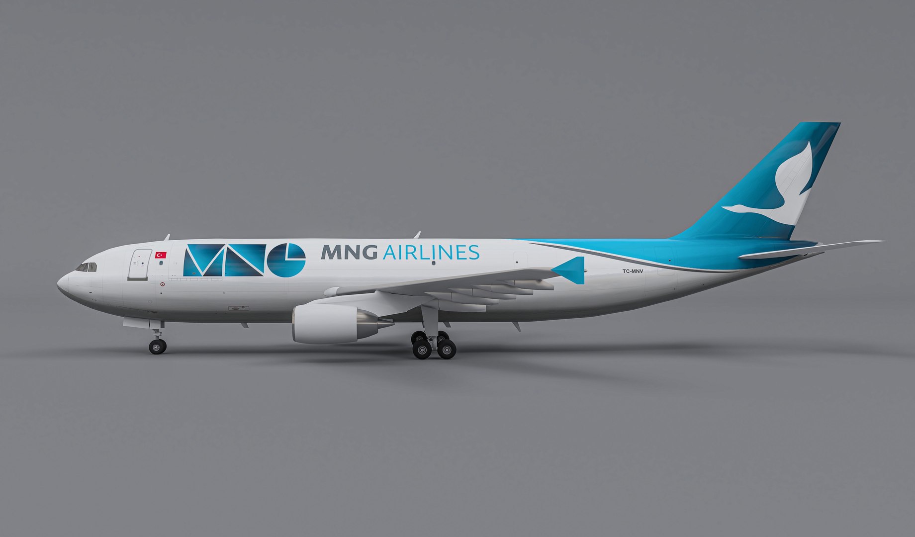 3D model MNG Airlines Cargo Aircraft Airbus A300-600F - TurboSquid 2181988