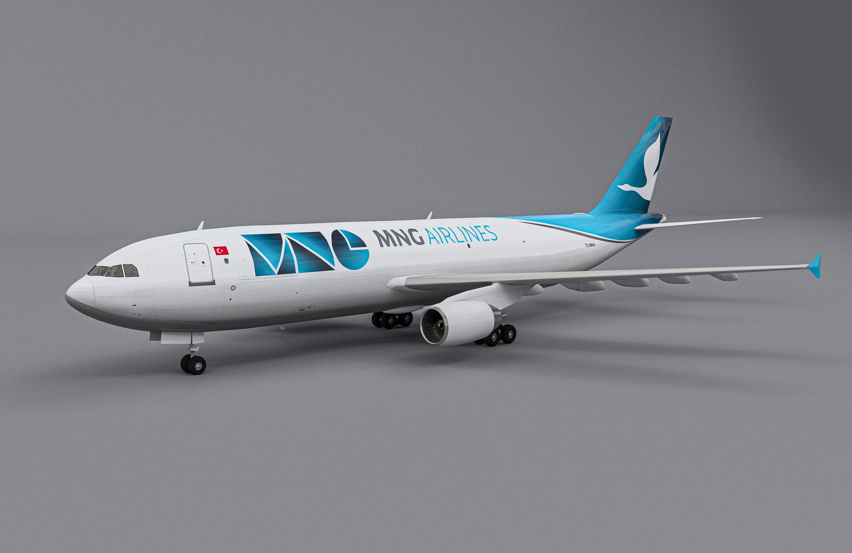 3D model MNG Airlines Cargo Aircraft Airbus A300-600F - TurboSquid 2181988