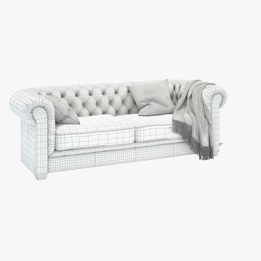 3d Mayson Chesterfield Seater Model