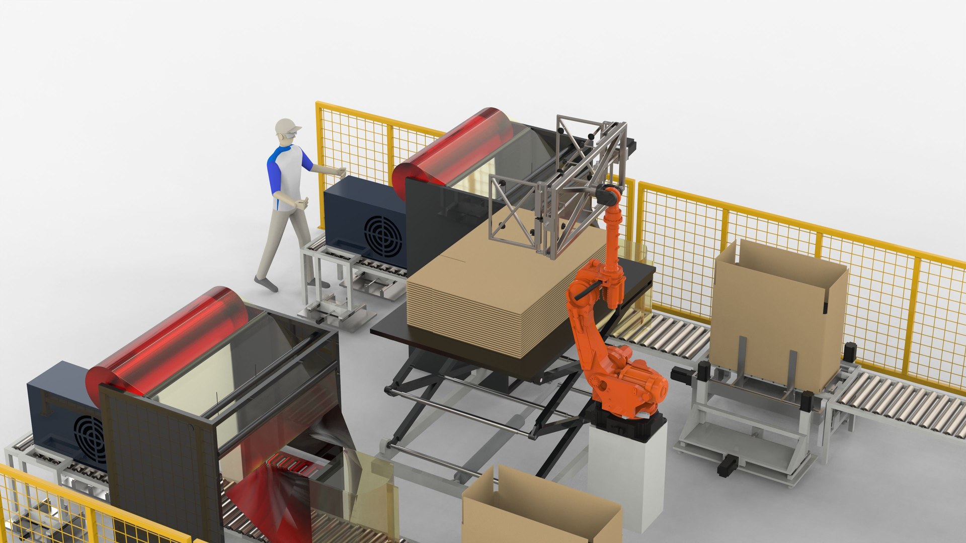 3D Model Automatic Packing And Sealing Automatic Line - TurboSquid 1960134