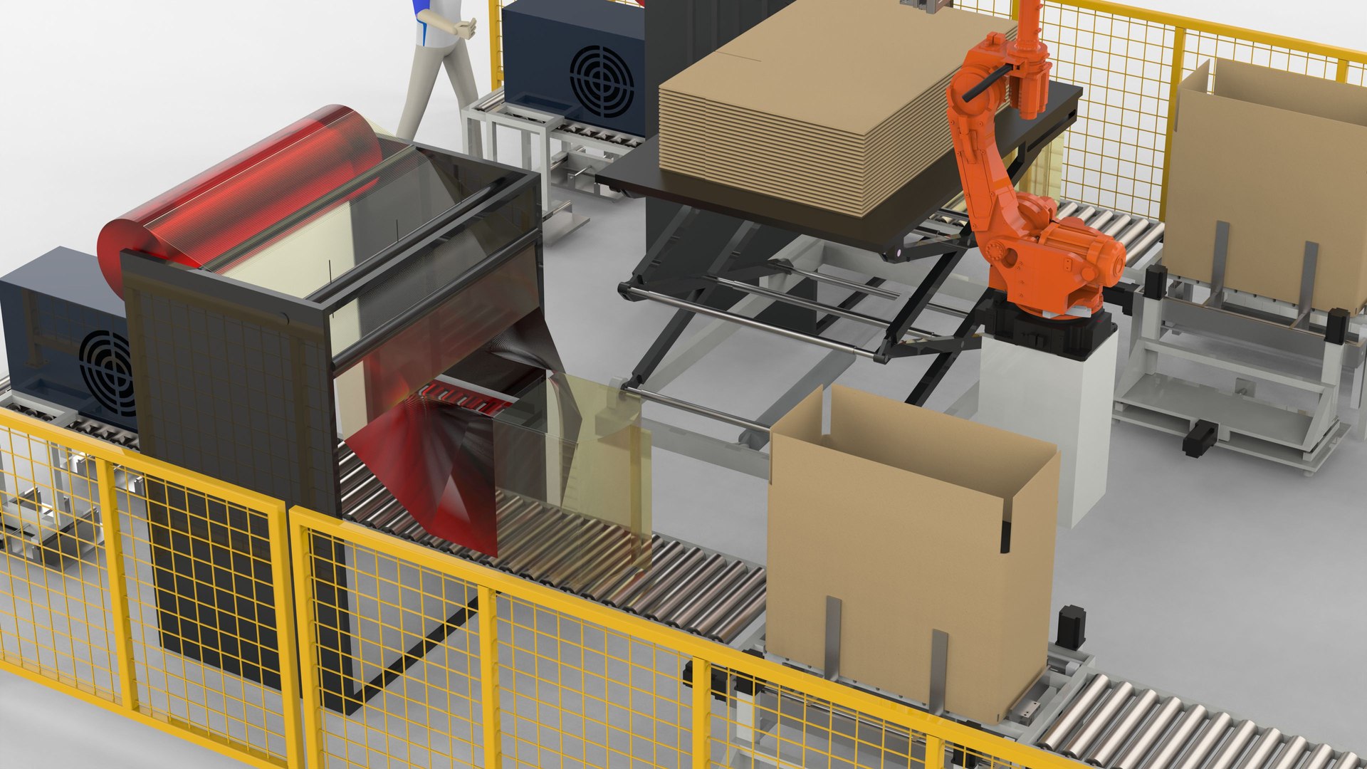 3D Model Automatic Packing And Sealing Automatic Line - TurboSquid 1960134