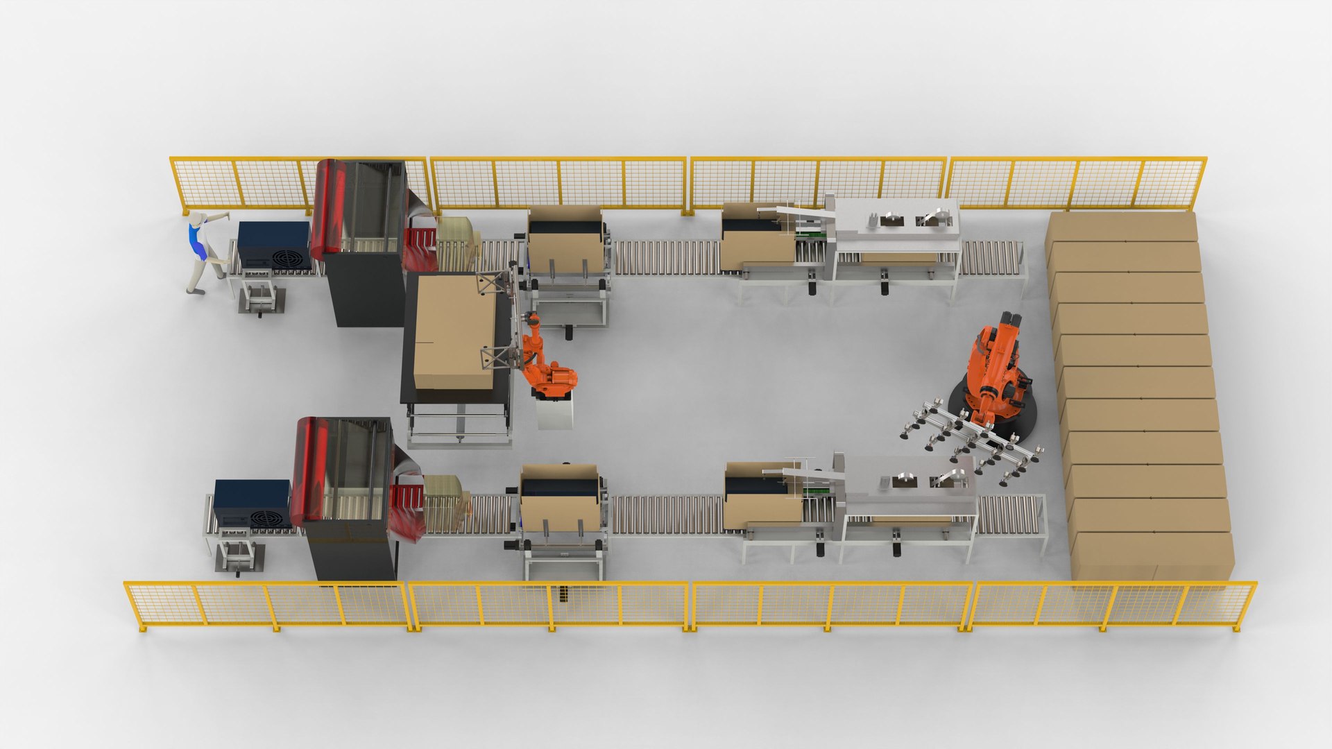 3D Model Automatic Packing And Sealing Automatic Line - TurboSquid 1960134