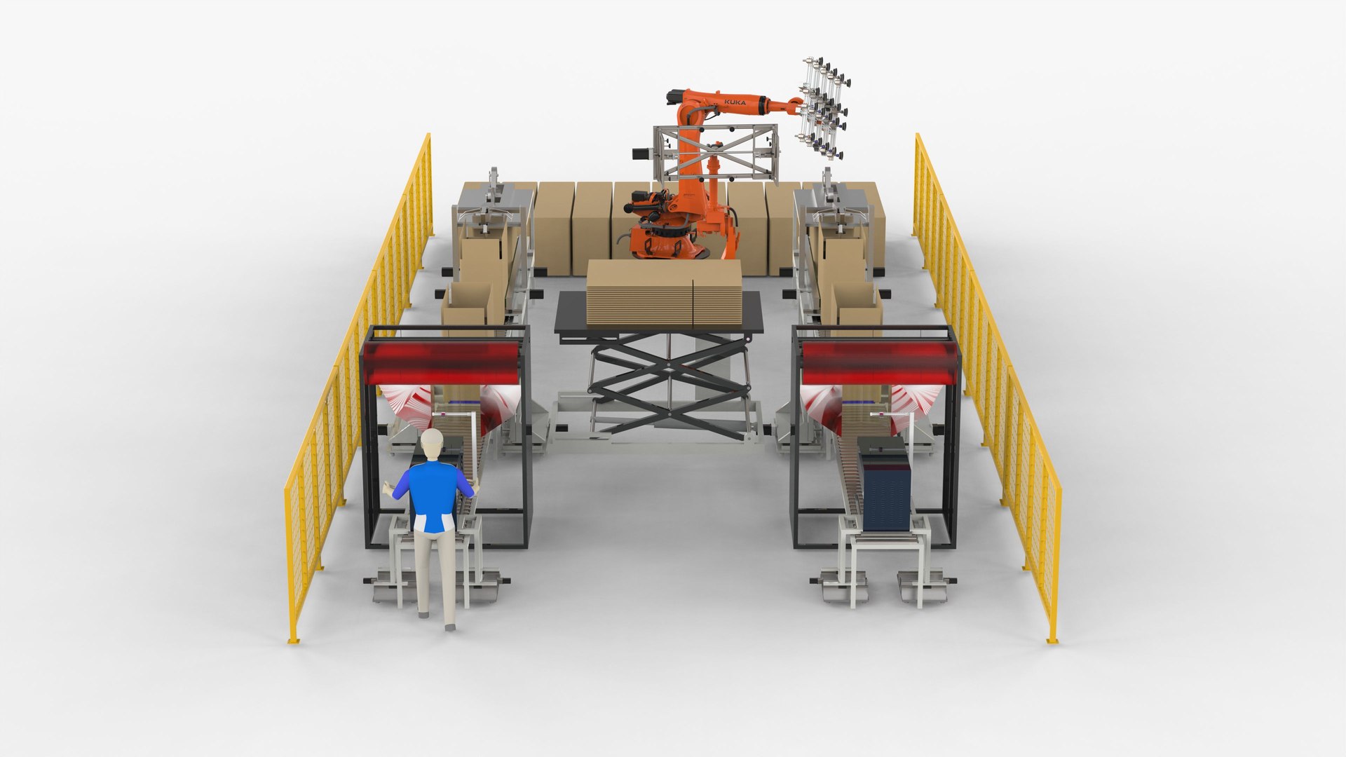 3D Model Automatic Packing And Sealing Automatic Line - TurboSquid 1960134