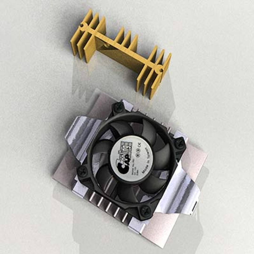 3ds max component types heatsink