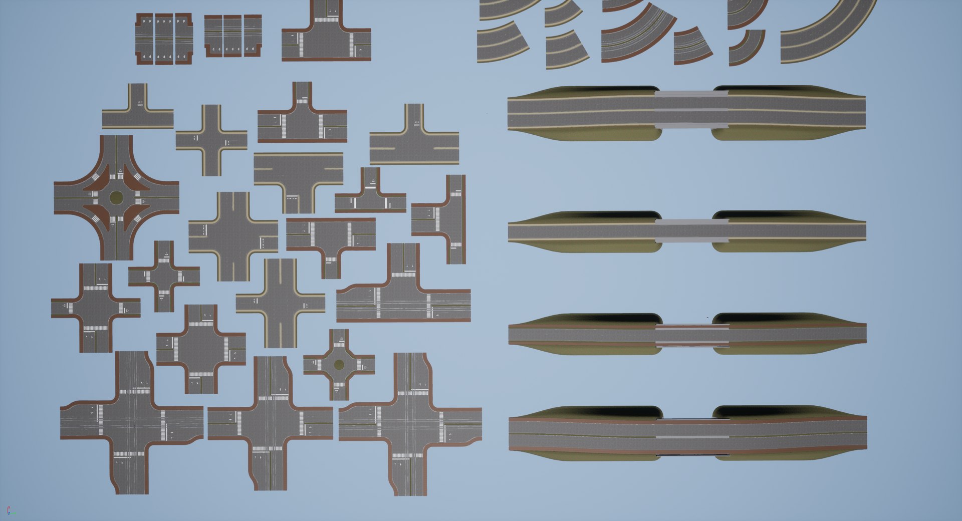 3D Highway Streets And Construction Roads - TurboSquid 1973968