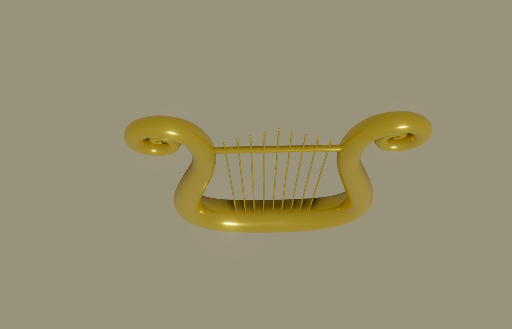 Golden Lyre Gold 3D Model - TurboSquid 1664113