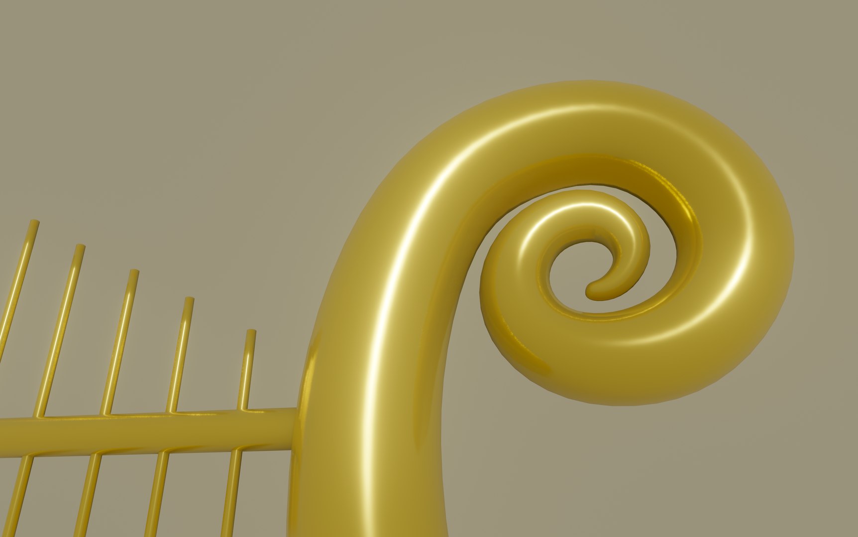 Golden Lyre Gold 3D Model - TurboSquid 1664113