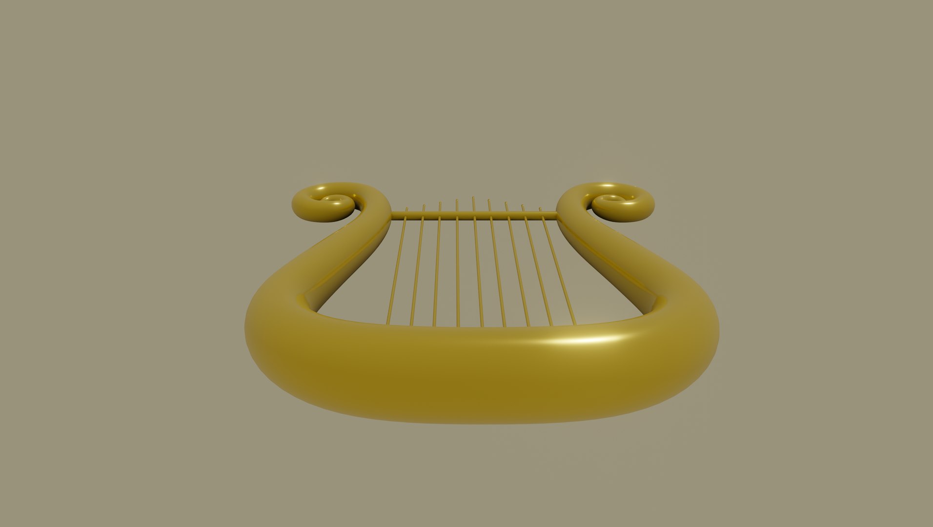 Golden Lyre Gold 3D Model - TurboSquid 1664113
