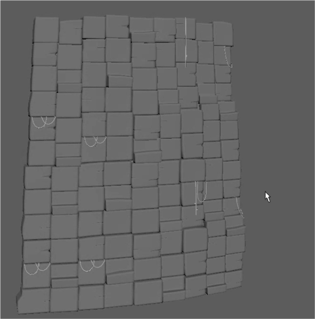 Cartoon rock wall model - TurboSquid 1688125