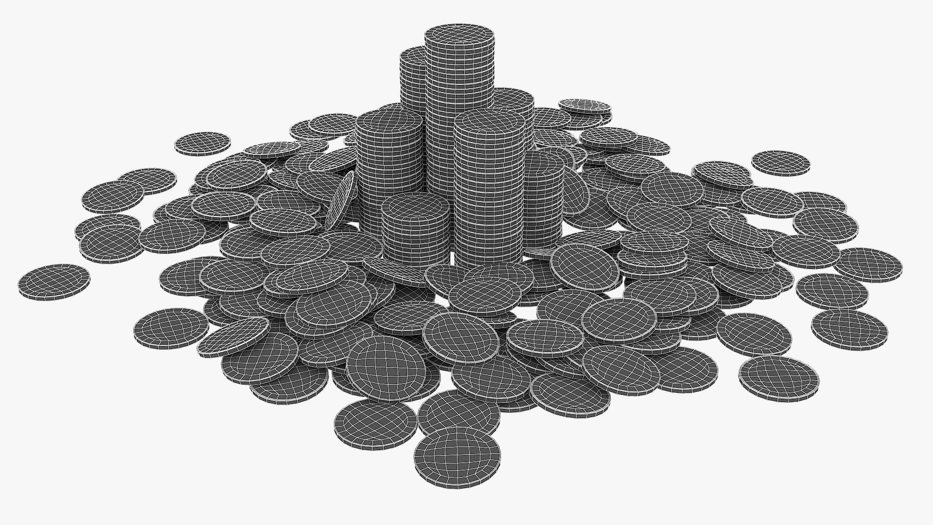 Ethereum Coin Pile Model - TurboSquid 1731045