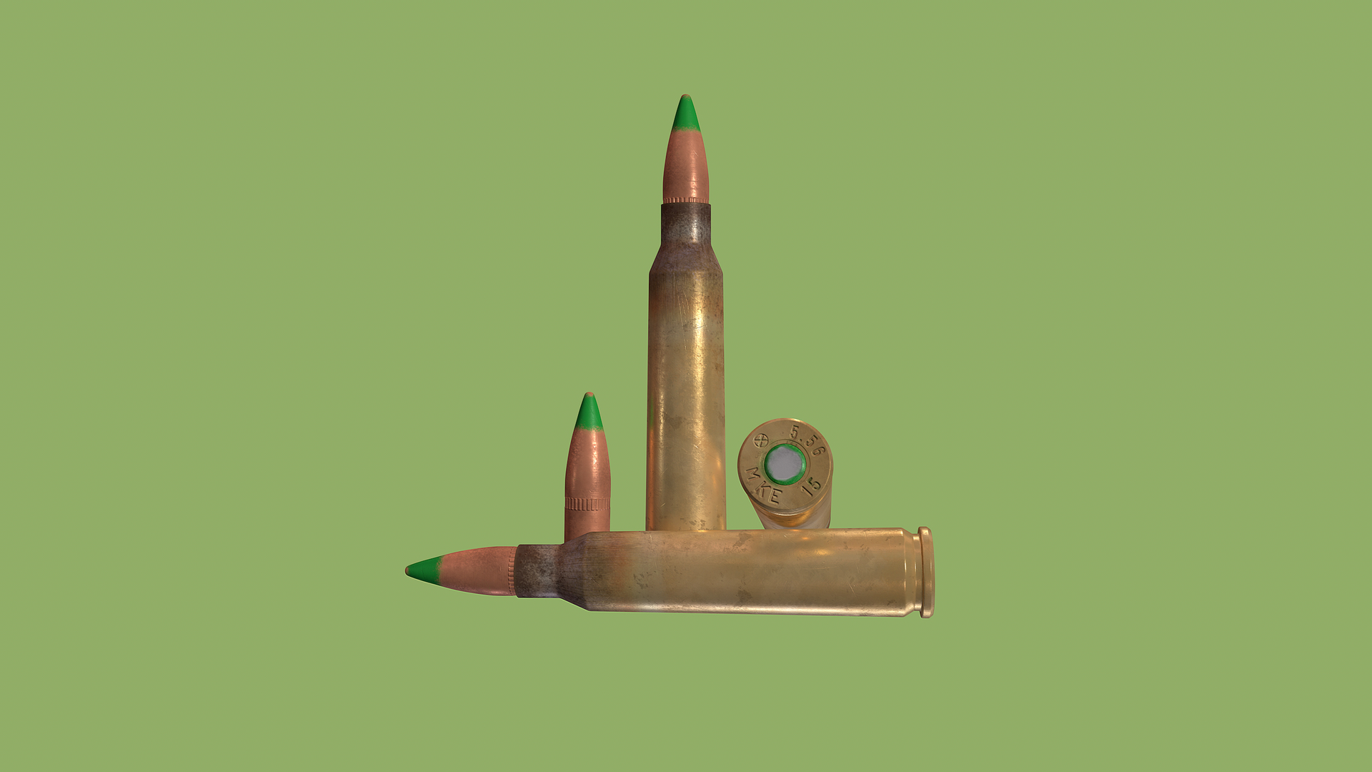 Realistic Cartridge 556 45mm NATO Ammo Bullet 3D - TurboSquid 2127619