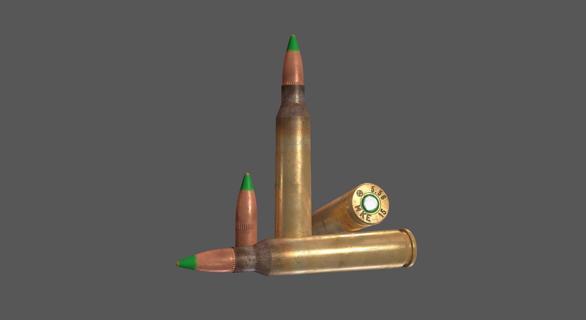 Realistic Cartridge 556 45mm NATO Ammo Bullet 3D - TurboSquid 2127619