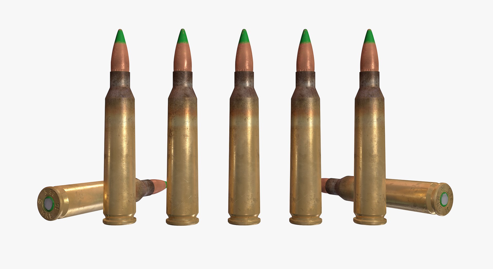 Realistic Cartridge 556 45mm NATO Ammo Bullet 3D - TurboSquid 2127619
