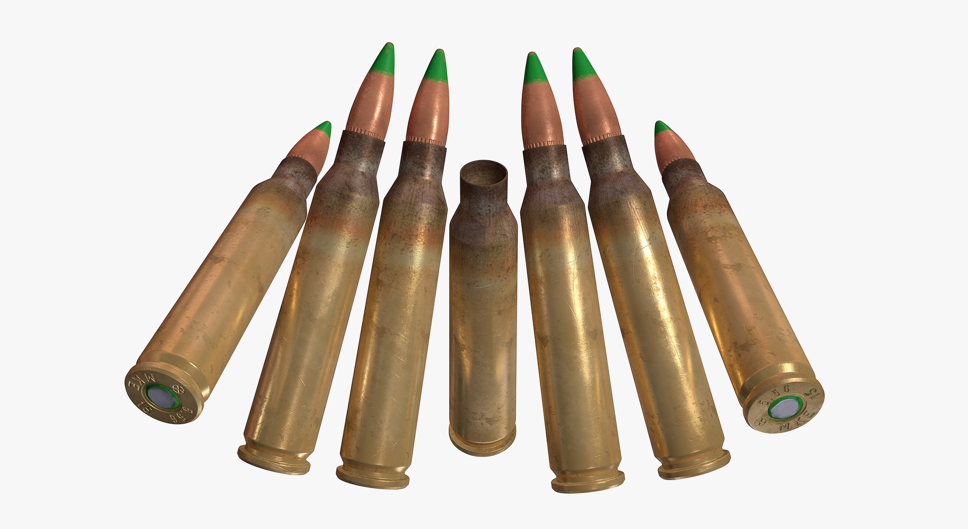 Realistic Cartridge 556 45mm NATO Ammo Bullet 3D - TurboSquid 2127619