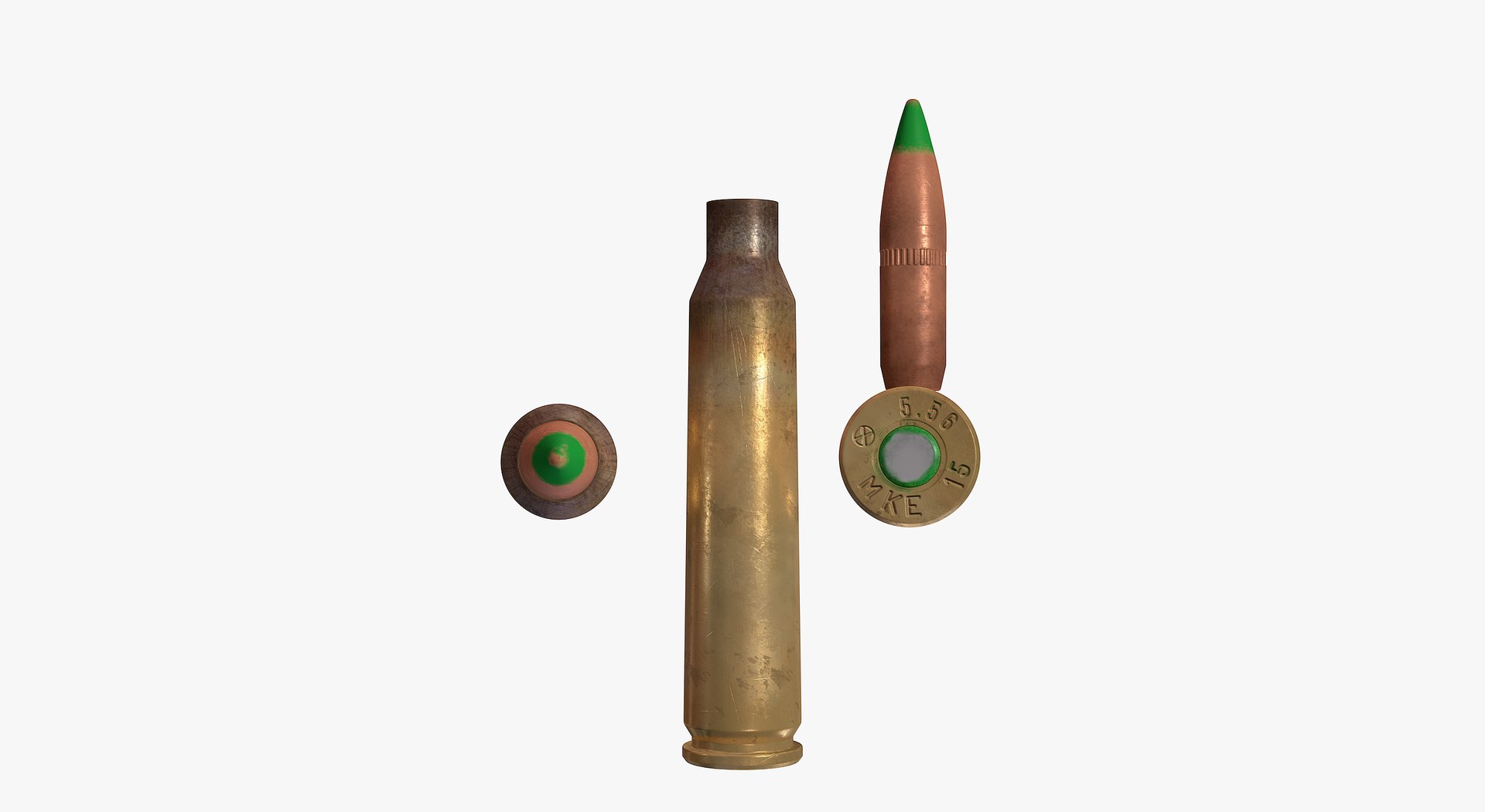 Realistic Cartridge 556 45mm NATO Ammo Bullet 3D - TurboSquid 2127619