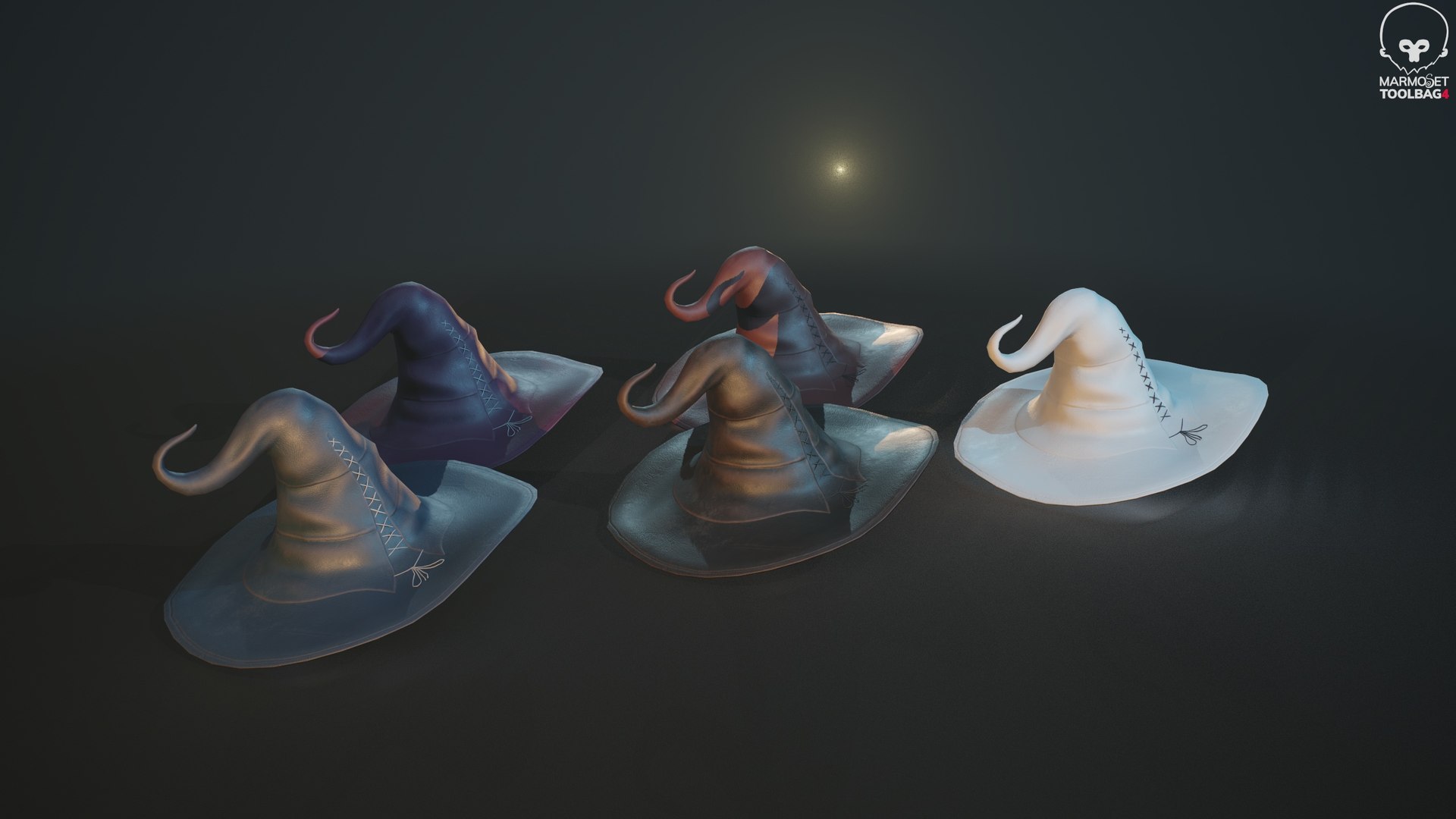Witches Magic Hat Game Ready Low-poly 3D Model 3D - TurboSquid 1784426