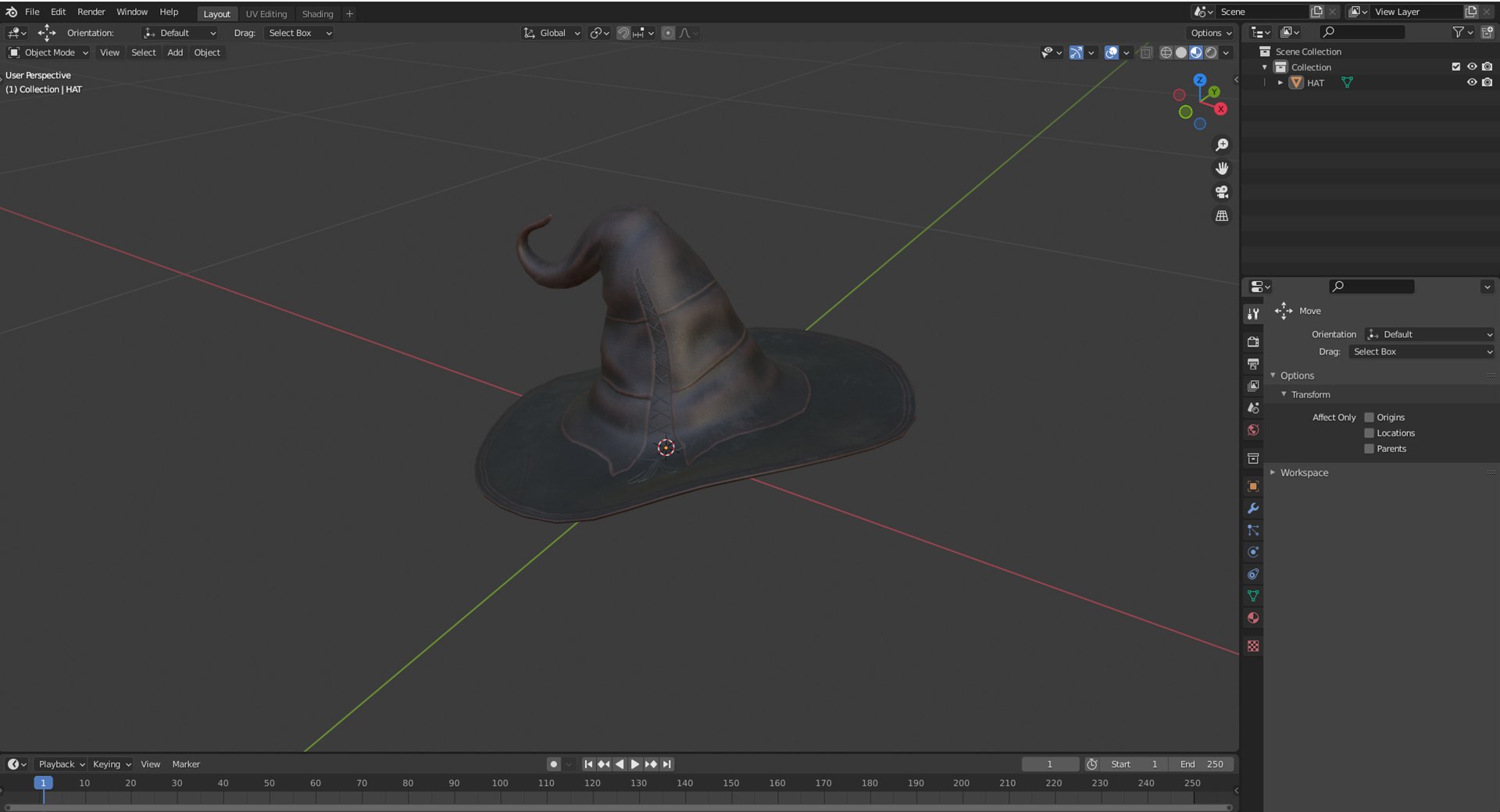 Witches Magic Hat Game Ready Low-poly 3D Model 3D - TurboSquid 1784426