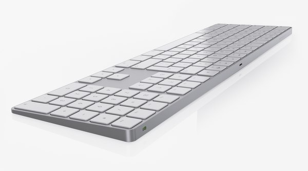 숫자 키패드가있는 Apple Magic Keyboard 3D 모델 - TurboSquid 1175189