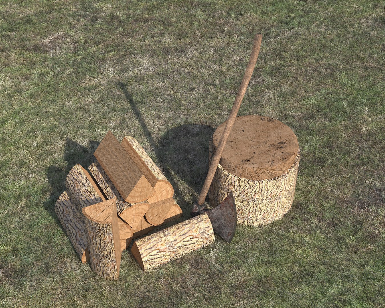 3D Woodcutter Set - TurboSquid 2124361