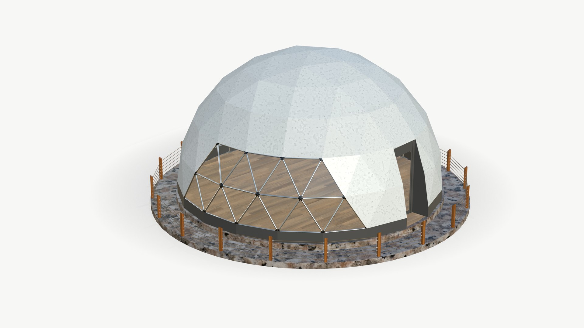 Geodesic Dome V4 Modern Design 3D model - TurboSquid 2071597