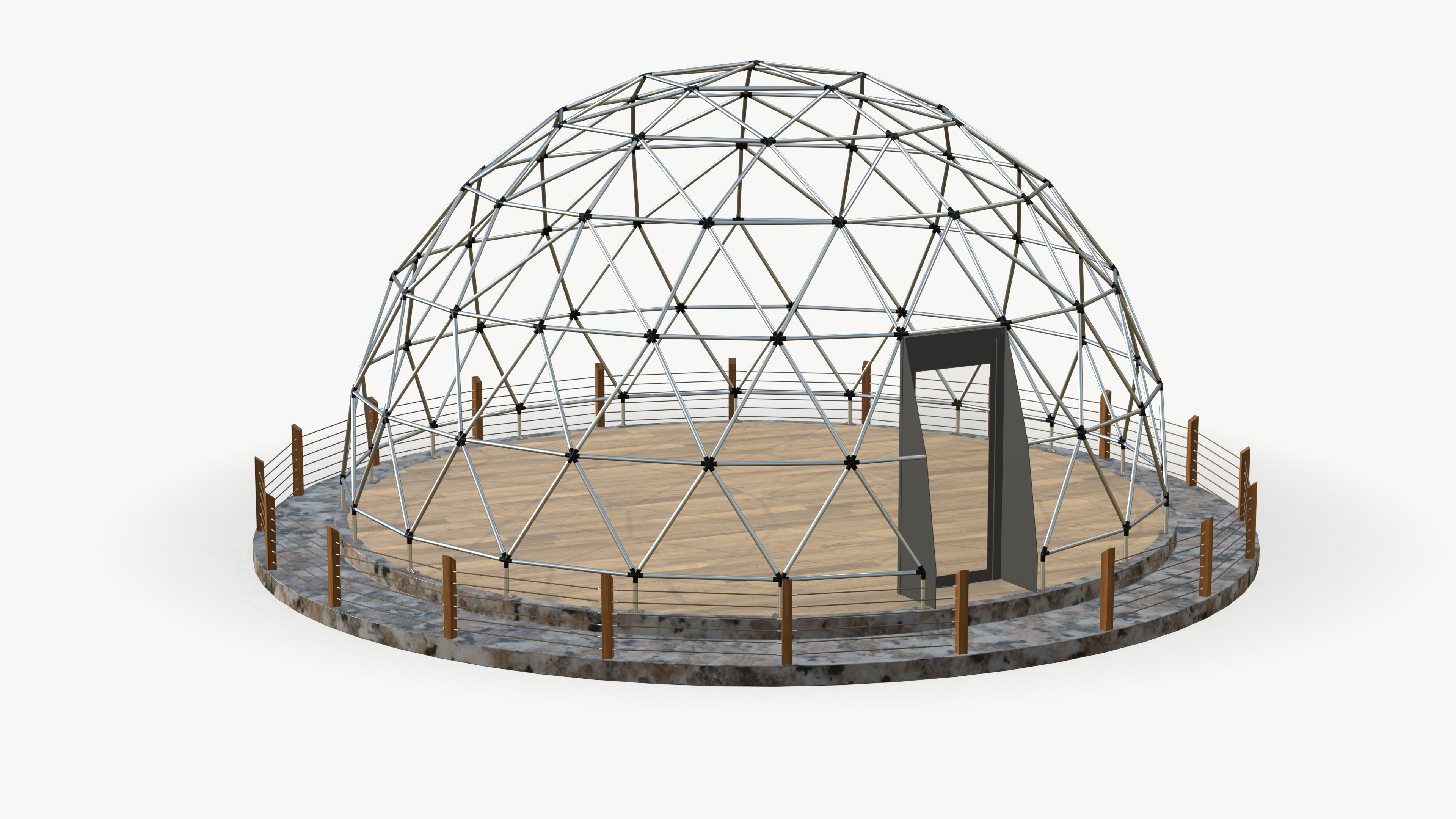 modelo 3d Domo Geodésico V4 Diseño Moderno - TurboSquid 2071597