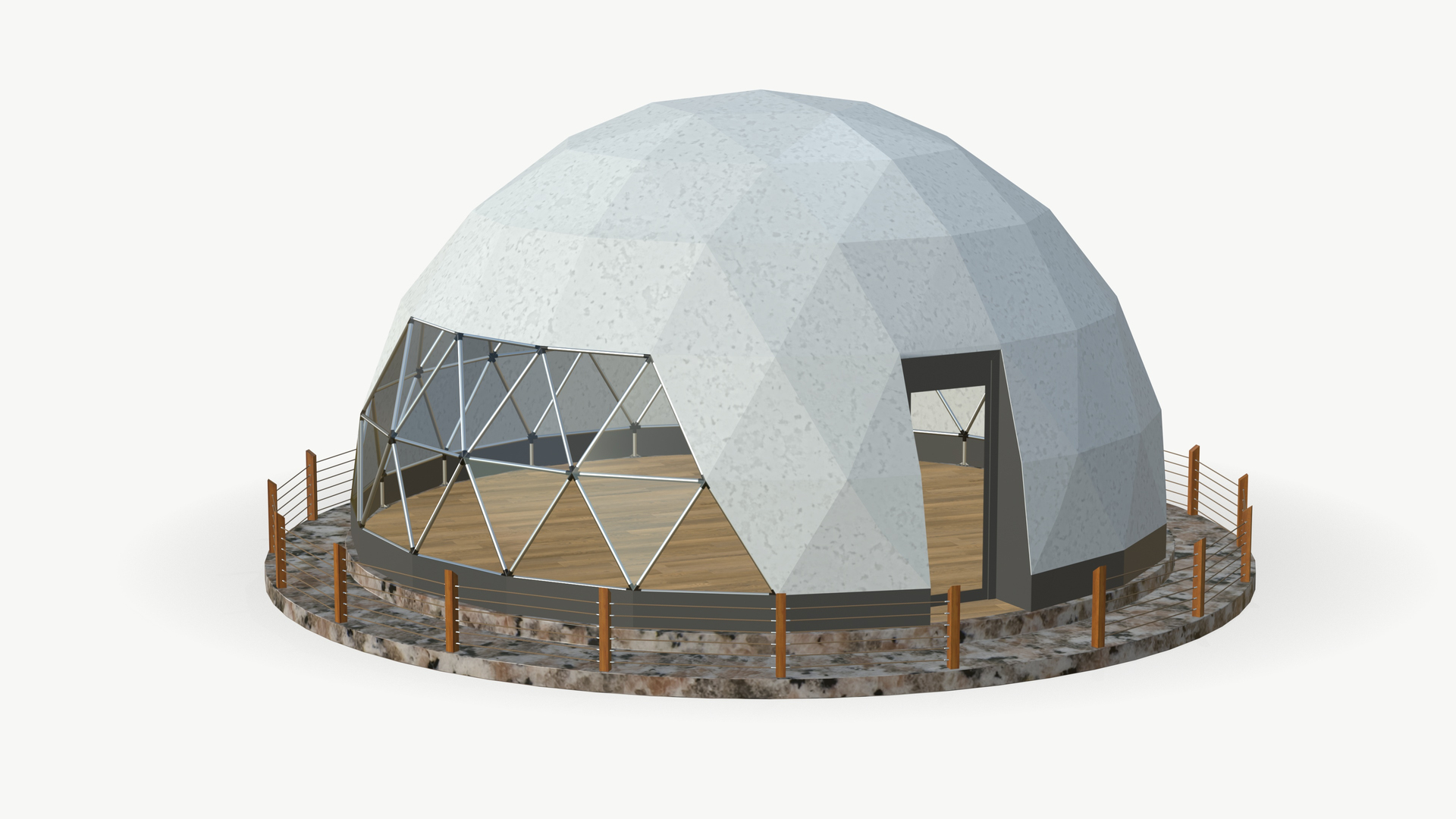 Geodesic Dome V4 Modern Design 3D Model - TurboSquid 2071597