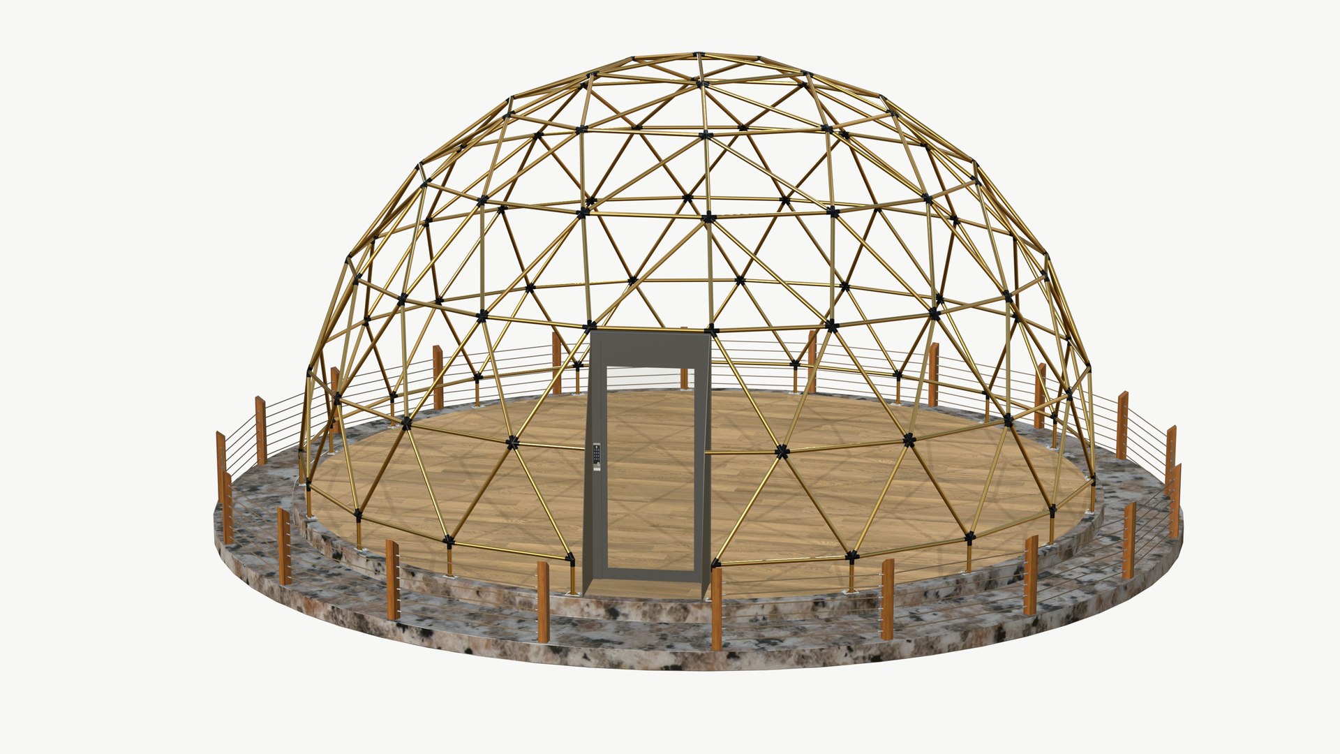 Geodesic Dome V4 Modern Design 3D Model - TurboSquid 2071597