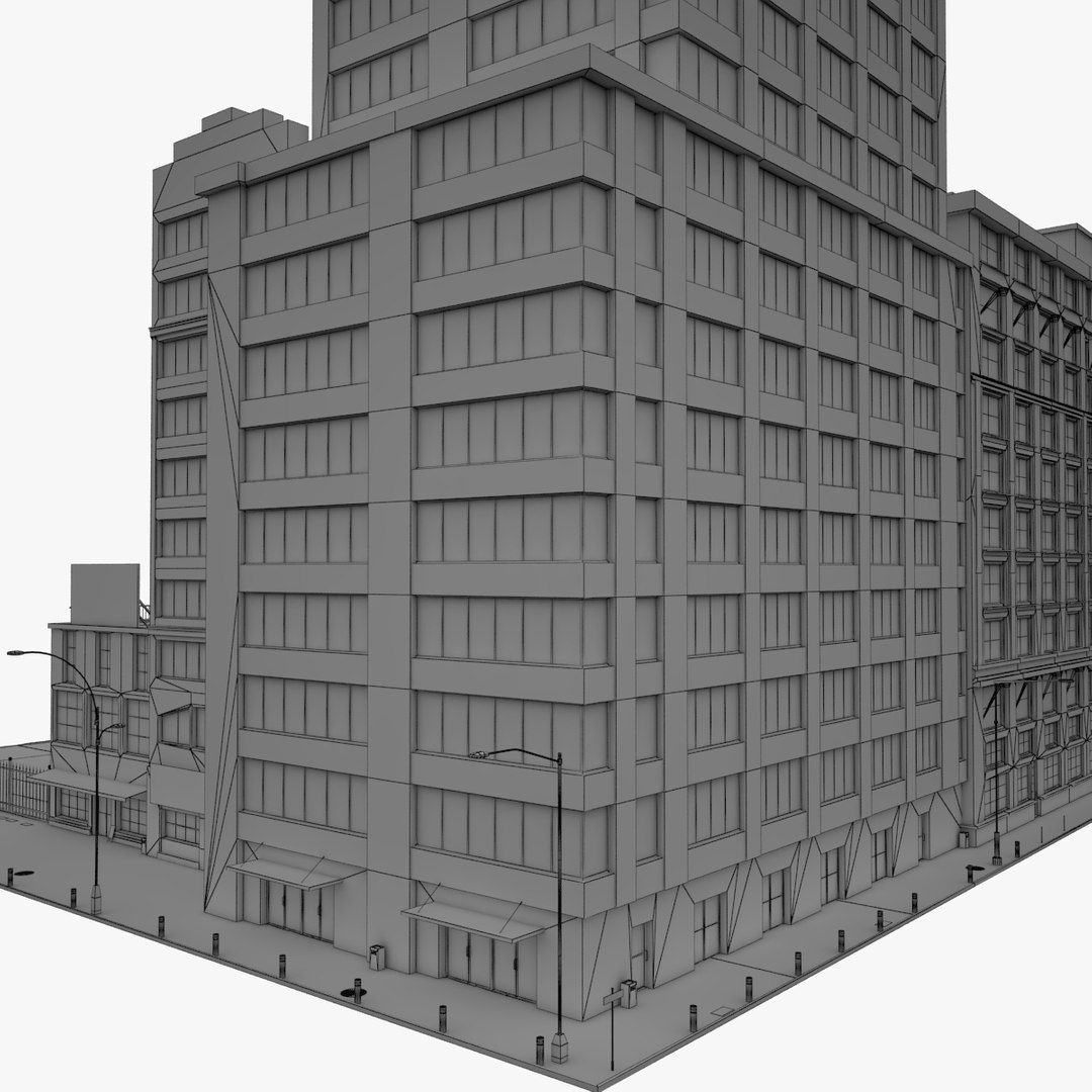 3d new york city block model
