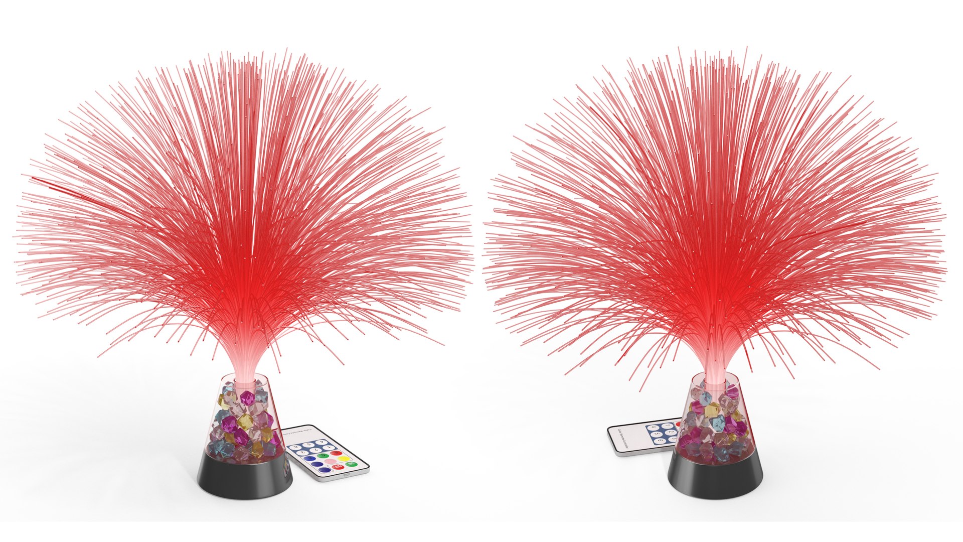 Fiber Optic Fountain Lamp With Remote Red Model - TurboSquid 2160855