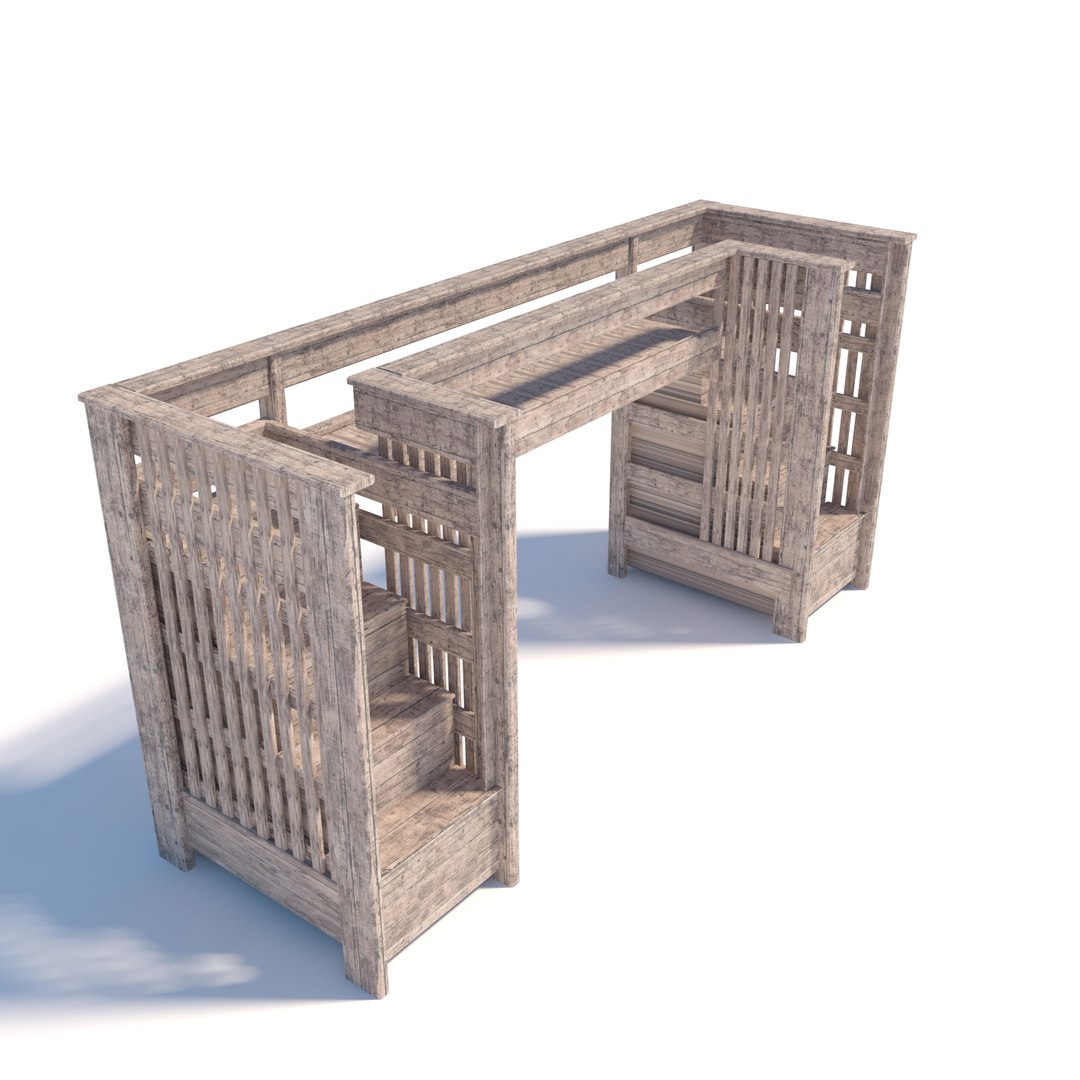 3D Playground Wood Stairs - TurboSquid 1658812