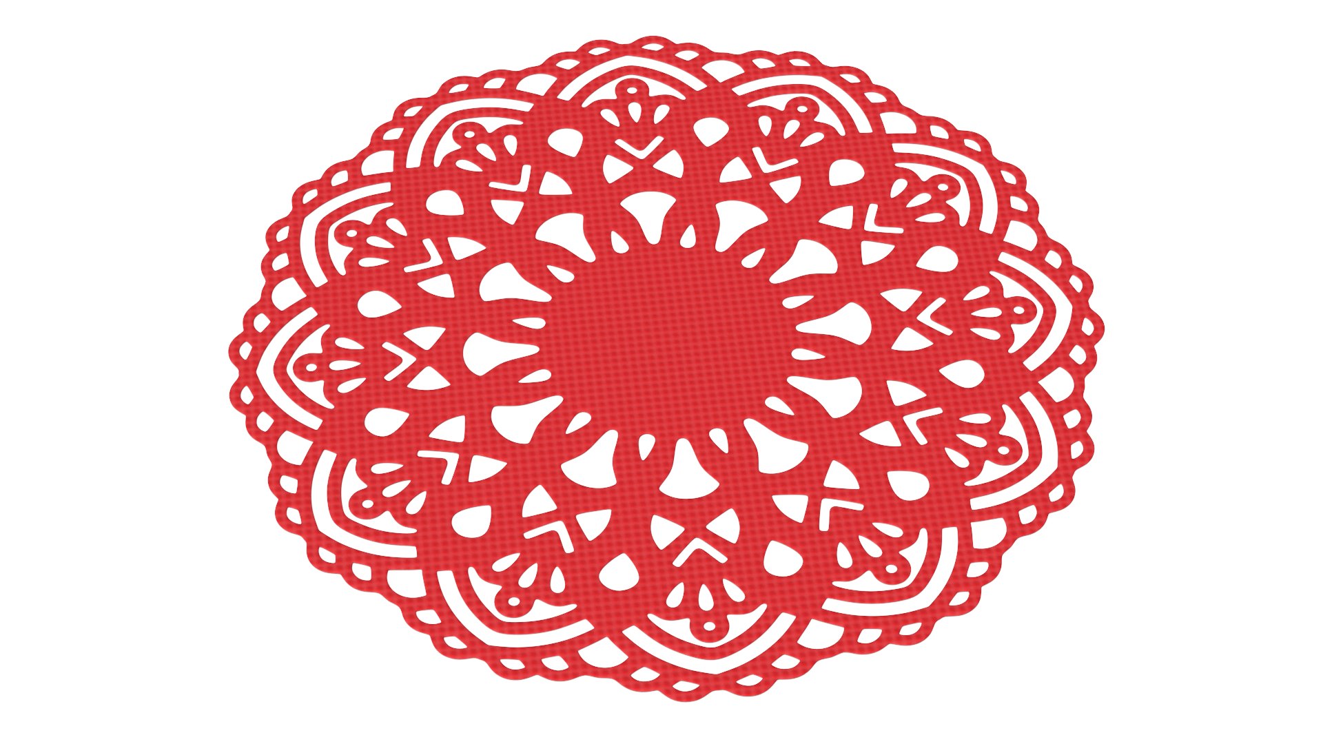 Round Paper Lace Doily Red 3D - TurboSquid 2035732