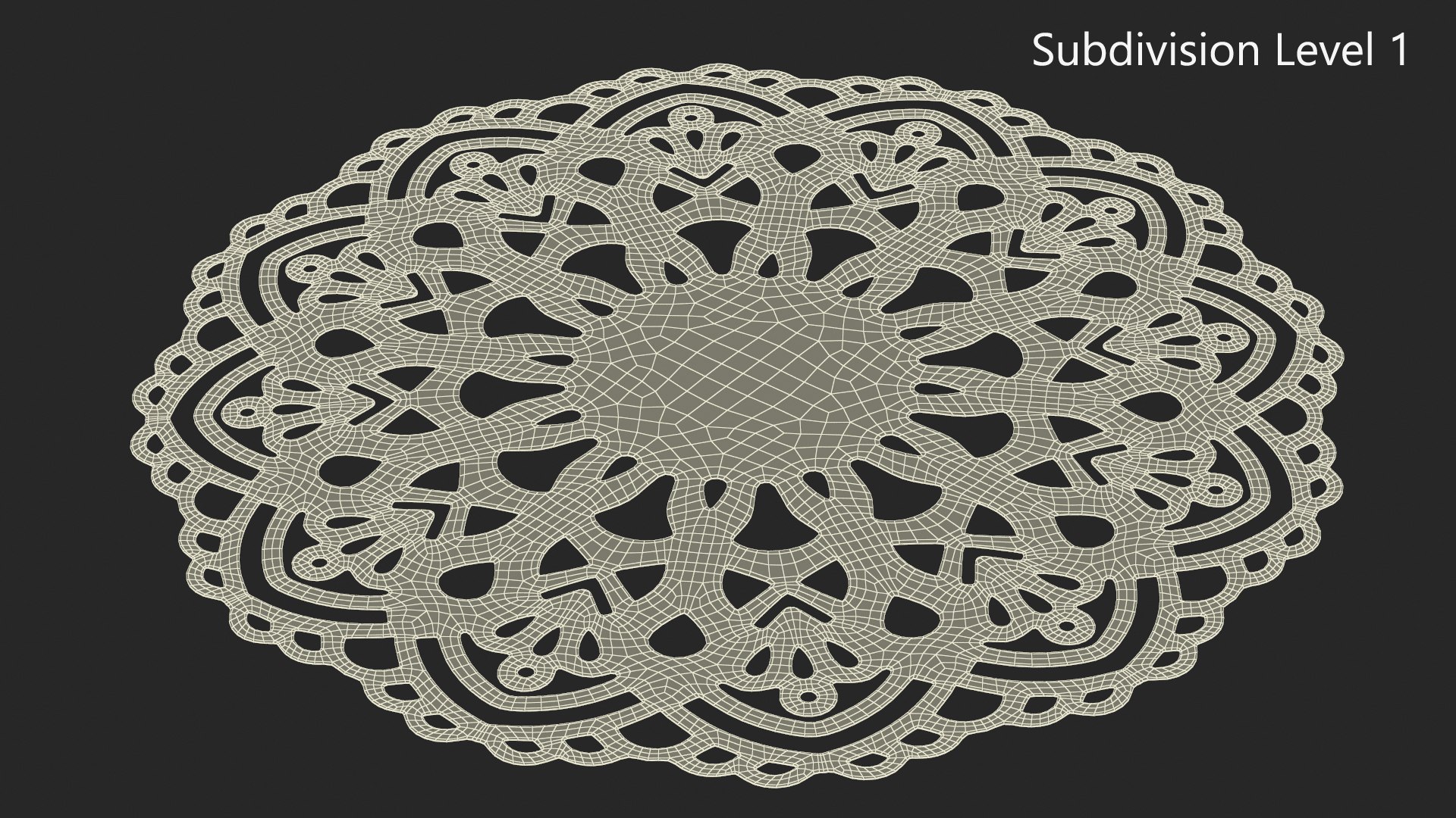 Round Paper Lace Doily Red 3D - TurboSquid 2035732